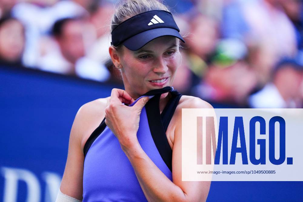 Caroline Wozniacki reacts US Open Championships 2024, Day Eight ...