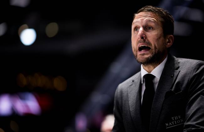 241007 Malmö Redhawks coach Tomas Kollar during the SHL ice hockey ...