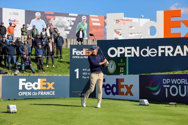 Fedex Open de France Marcel Siem on the 16th tee during the 1st round ...