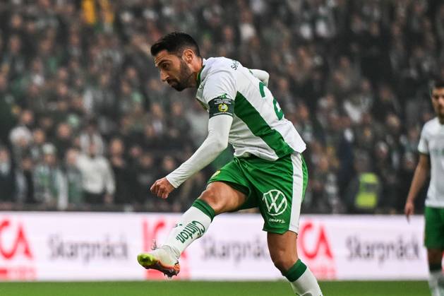 STOCKHOLM 20230402 Hammarbys Nahir Besara during s football match, premiere in Allsvenskan, between