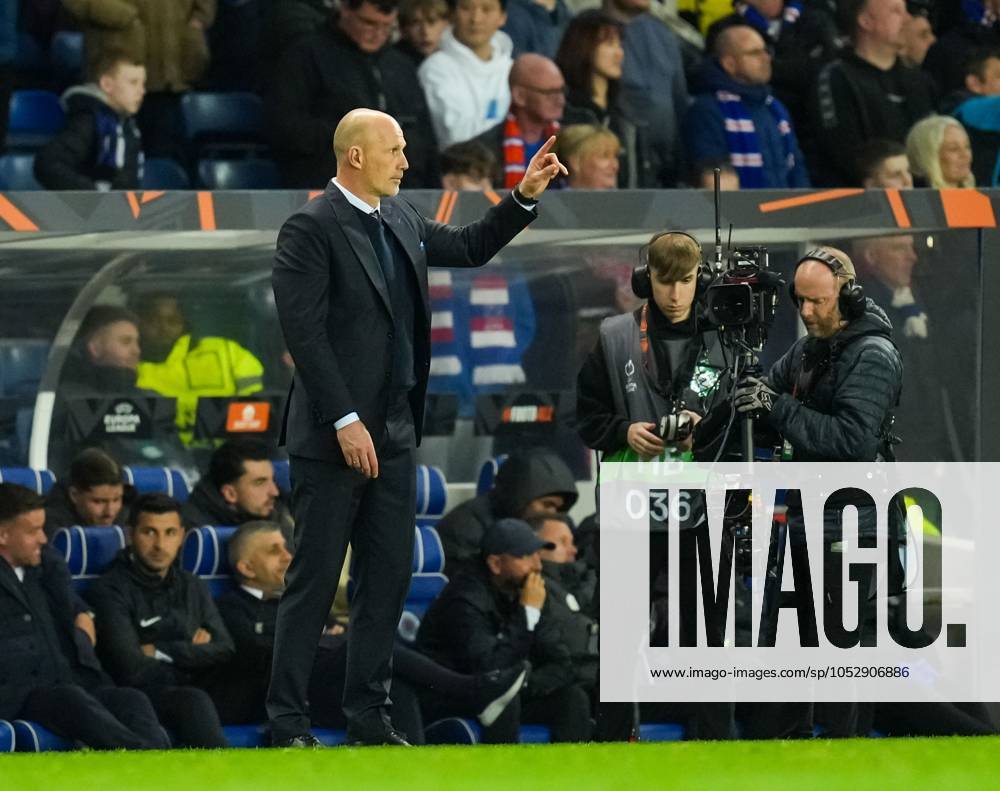 Rangers manager Philippe Clement Rangers v FCSB, UEFA Europa League ...