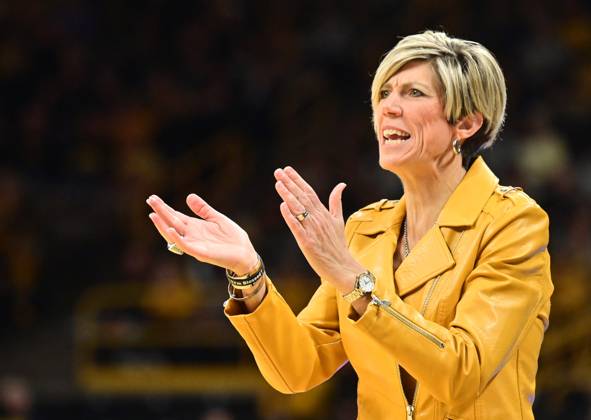 IOWA CITY, IA - NOVEMBER 13: Iowa coach Jan Jensen as seen during a ...