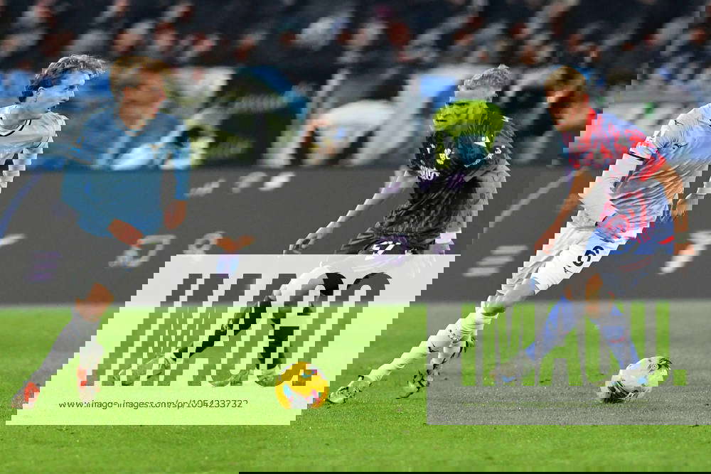 Soccer, Serie A match , Lazio v Bologna Nicolo Rovella of SS Lazio,Jens Odgaard of Bologna during