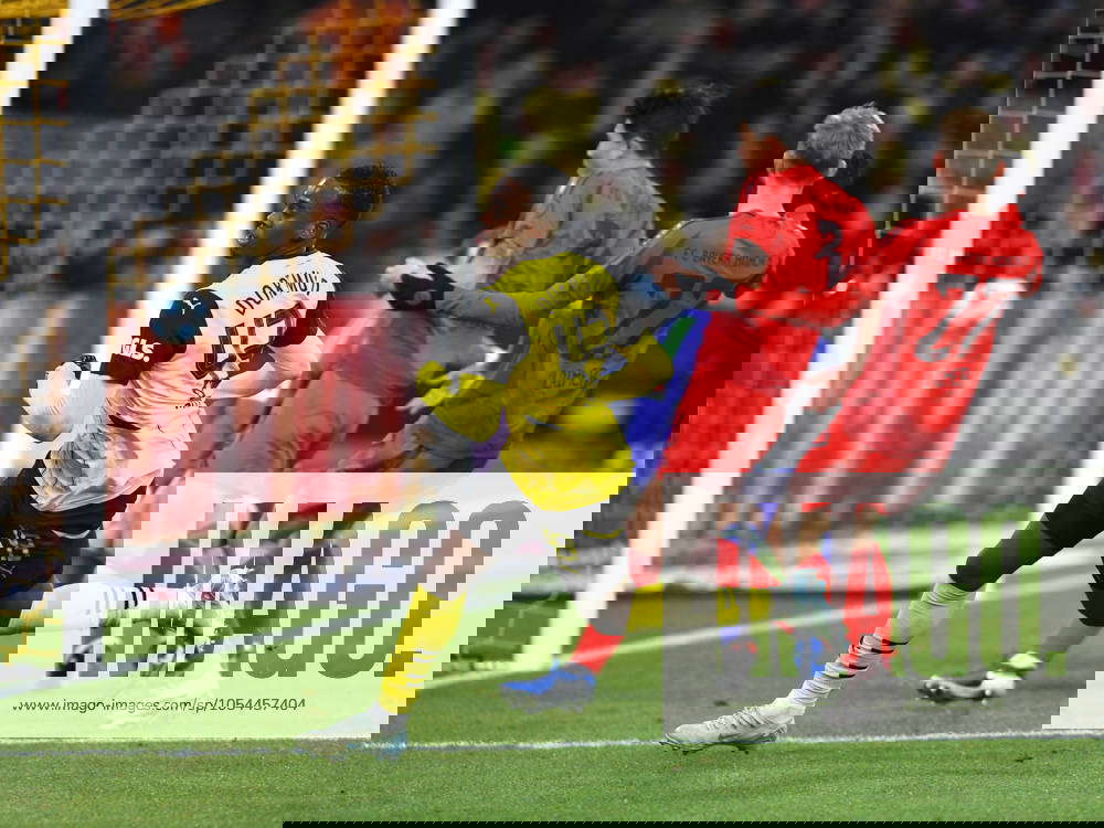 Jamie Gittens Borussia Dortmund scores his teams first goal during the ...