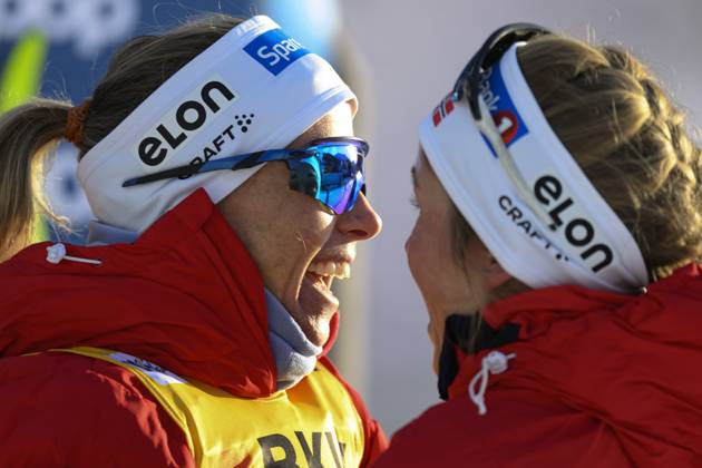 Astrid oyre Slind of Norway celebrates after the Women s Cross Country ...