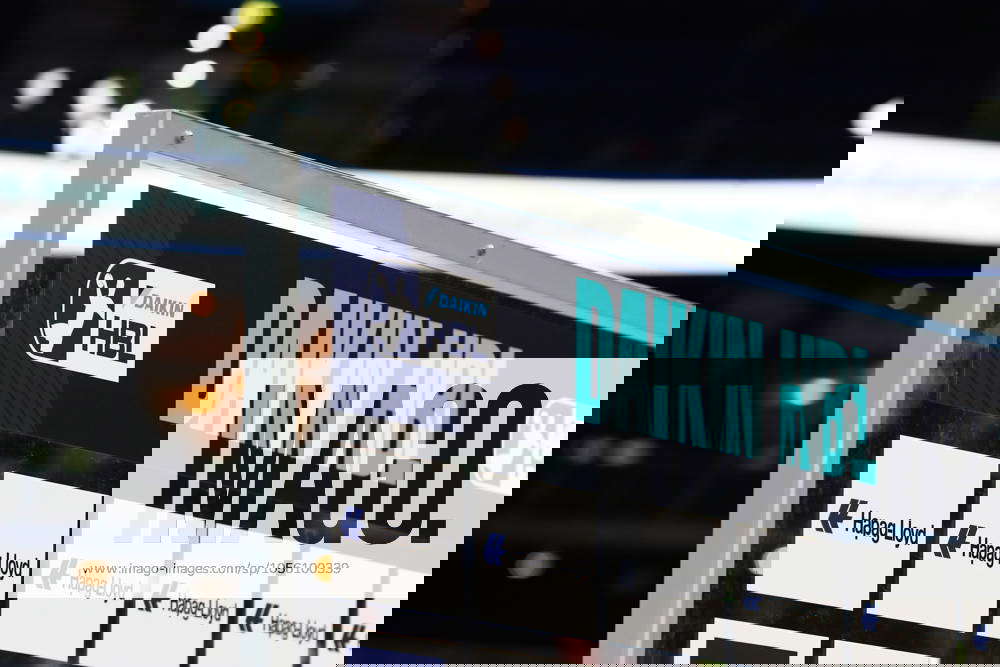 The Daikin HBL logo crest at Barclays Arena Handball I Mens I ...