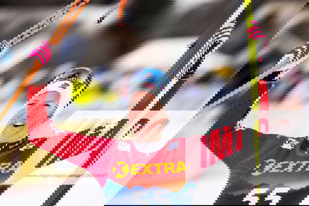 241231 Astrid oyre Slind of Norway celebrates after competing in the ...