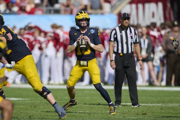 Sports - December 31, 2024 Michigan Wolverines quarterback Davis Warren ...