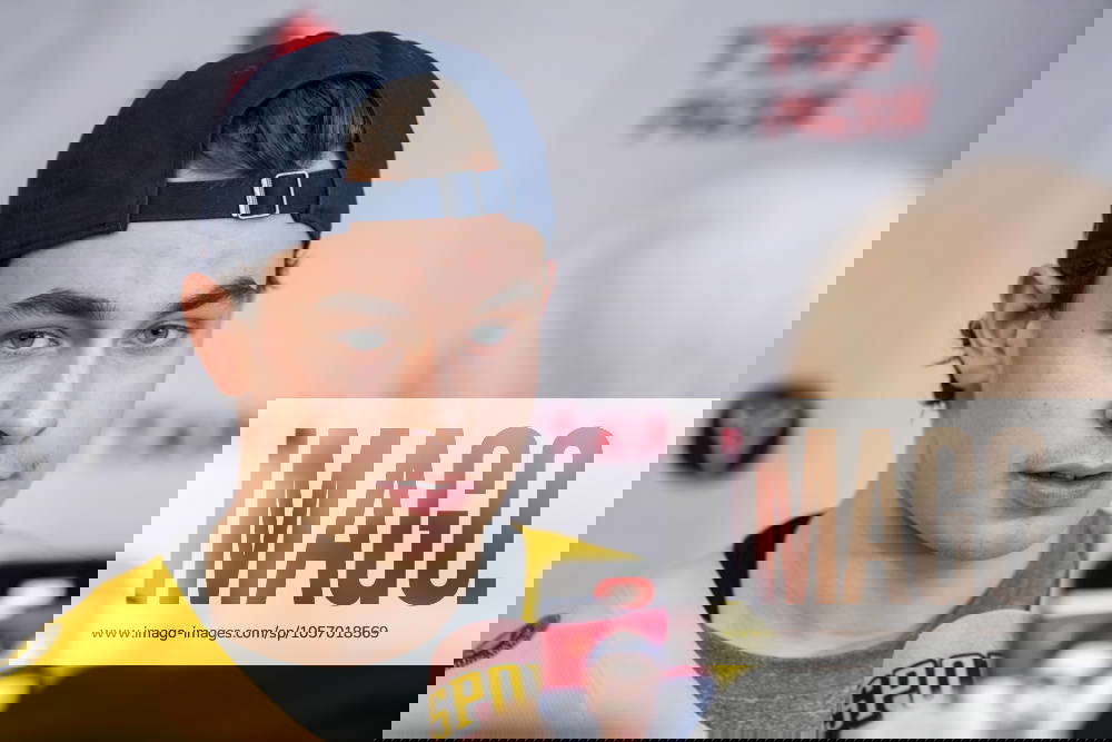 Felix Unger Sörum of Sweden in mixed zone after the 2025 IIHF World ...