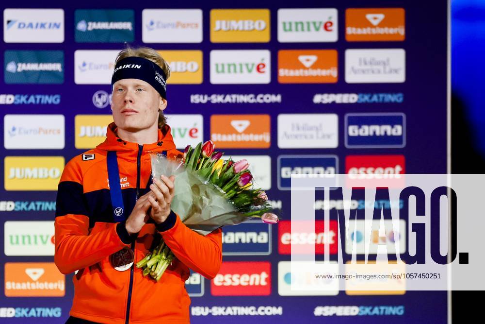 HEERENVEEN - Tim Prins (Netherlands) during the honoring of his bronze ...