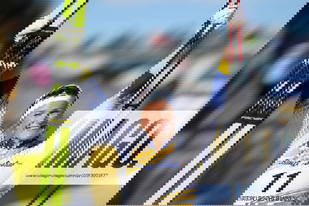 250119 Frida Karlsson of Sweden celebrates after competing in the women ...