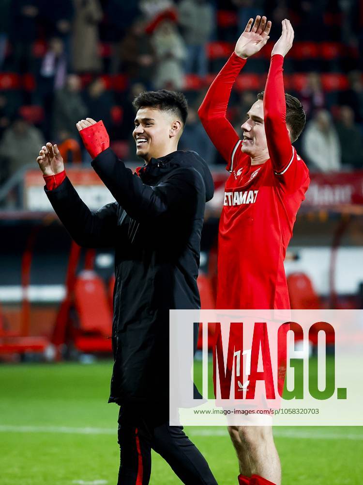 ENSCHEDE - (l-r) Mees Hilgers of FC Twente, Daan Rots of FC Twente ...