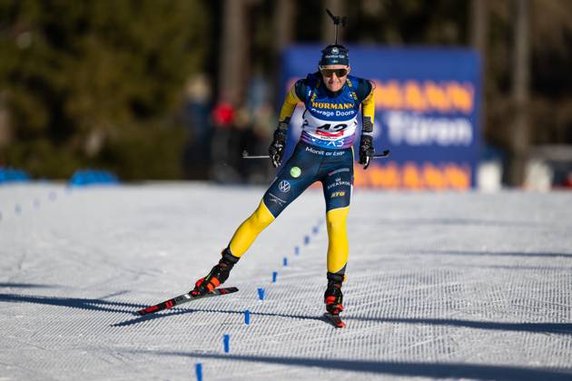 250218 Ella Halvarsson of Sweden competes in women s 15 km individual ...