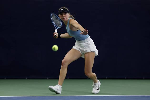 Czech tennis player Laura Samson in action during the ITF W75 Winter ...