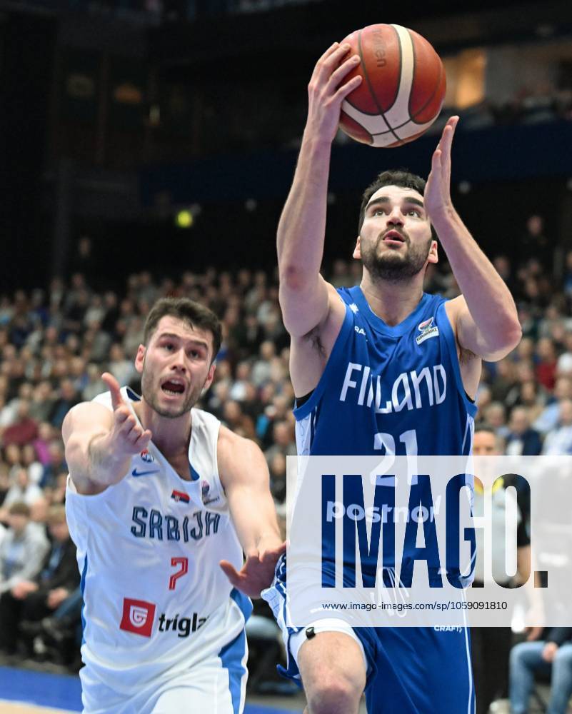 Mario Nakic (L) of Serbia follows as Edon Maxhuni of Finland drives to ...