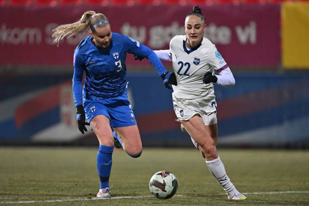 SERBIA vs FINLAND EVA NYSTROM and NINA MATEJIC football Serbia vs ...