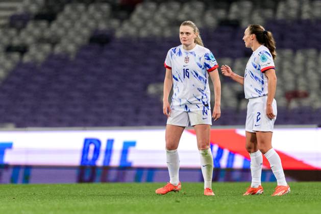 Mathilde Harviken and Marit Bratberg Lund of Norway during the UEFA ...