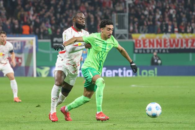 26 02 2025, xgox,Fußball DFB Pokal 1 4 Finale, RB Leipzig VfL Wolfsburg ...