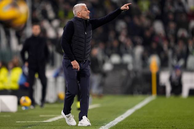 Alberto Bertolini assistant coach hellas verona during the Serie A ...