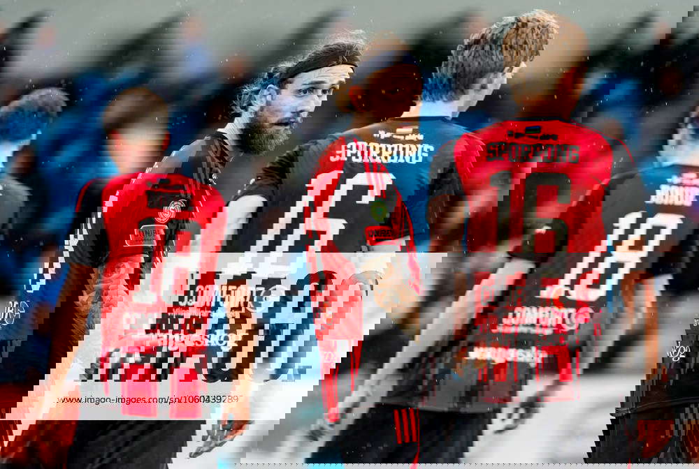 250330 Östersunds Frank Stople dips during the Superettan football ...