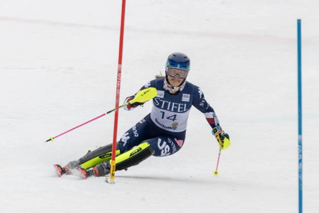 Sun Valley, Idaho, USA: US skier PAULA MOLTZAN 14 competes in the ...