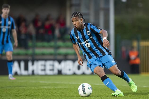 Club s Shandre Campbell pictured in action during a soccer match ...