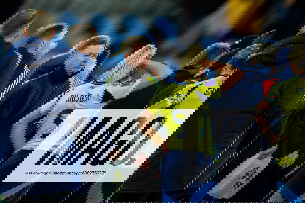 250408 Head coach Peter Gerhardsson of Sweden looks dejected after the ...