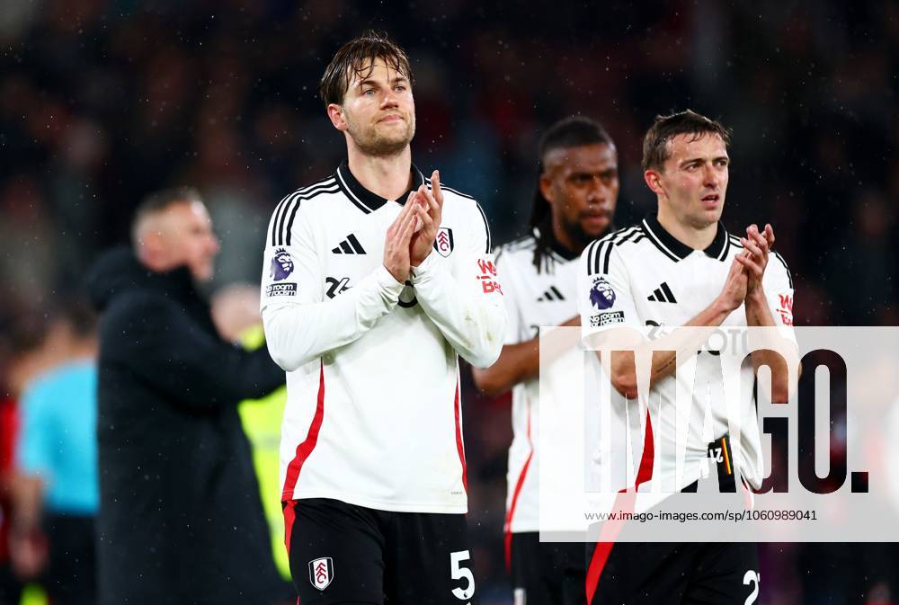 Joachim Andersen of Fulham at full time. AFC Bournemouth v Fulham ...