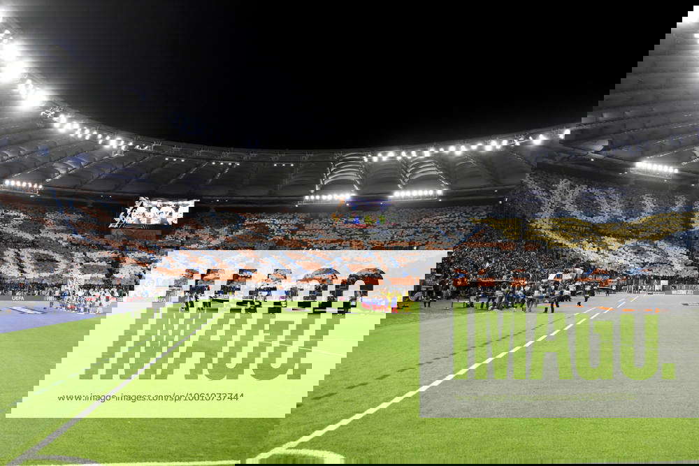 Lazio fans show a choreography based on a phrase of Oasis during the ...