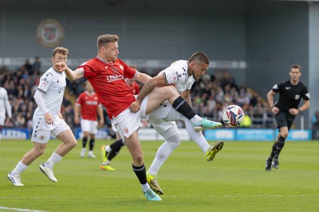 Bromley v Morecambe Sky Bet League 2 Morecambe s Jamie Stott receives ...