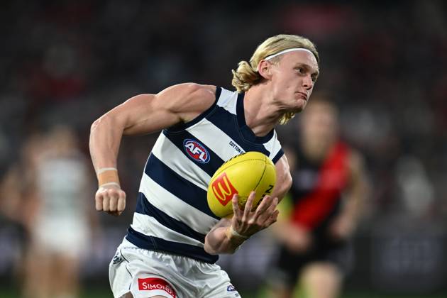 AFL BOMBERS CATS, Oliver Dempsey of Geelong during the AFL Round 14 ...