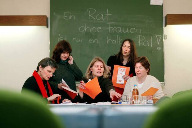 V.l.n.r.: Heidi Eberhard, Iris-Patricia Landauer, Eva Frohmeyer-Carey ...