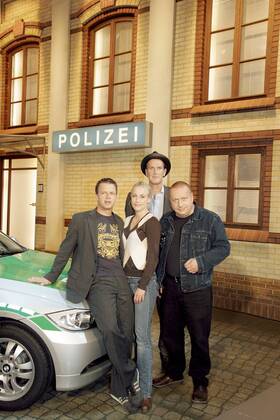 V.l.n.r.: Schauspieler Michael Härle, Li Hagmann, Kai Maertens und Udo ...