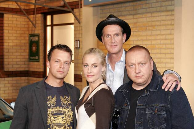 V.l.n.r.: Schauspieler Michael Härle, Li Hagmann, Kai Maertens und Udo ...