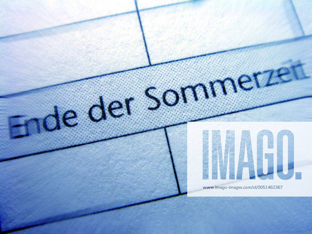 Ende der Sommerzeit - Eintrag in einem