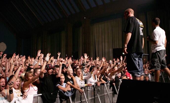 Rapper D-BO und Nyze anlässlich der - Deutschland, gib mir ein Mic ...