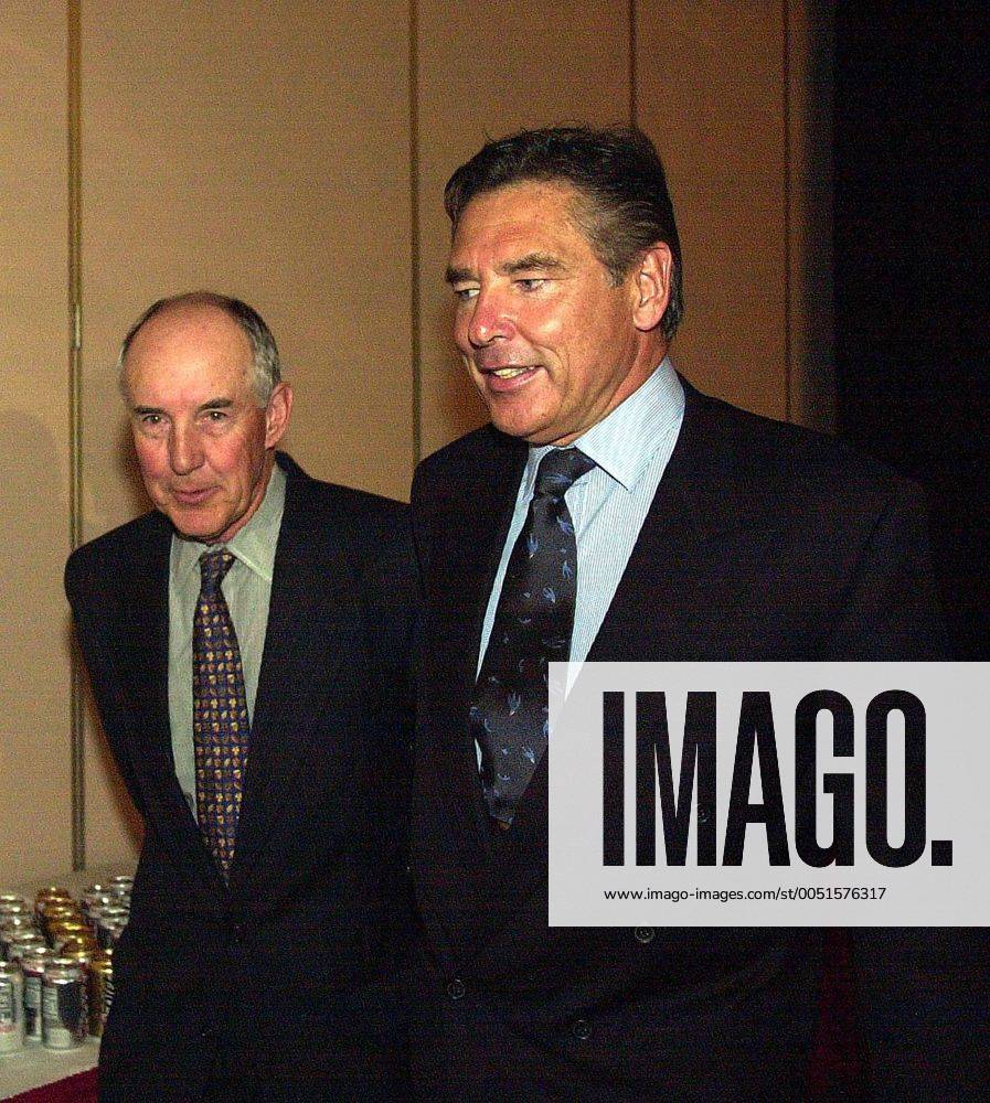 William Stiritz und Peter Brabeck-Letmathe während einer ...