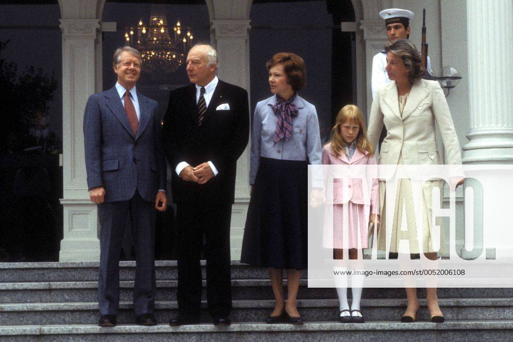 Präsident Jimmy Carter mit Ehefrau Rosalynn und Tochter Amy sowie ...
