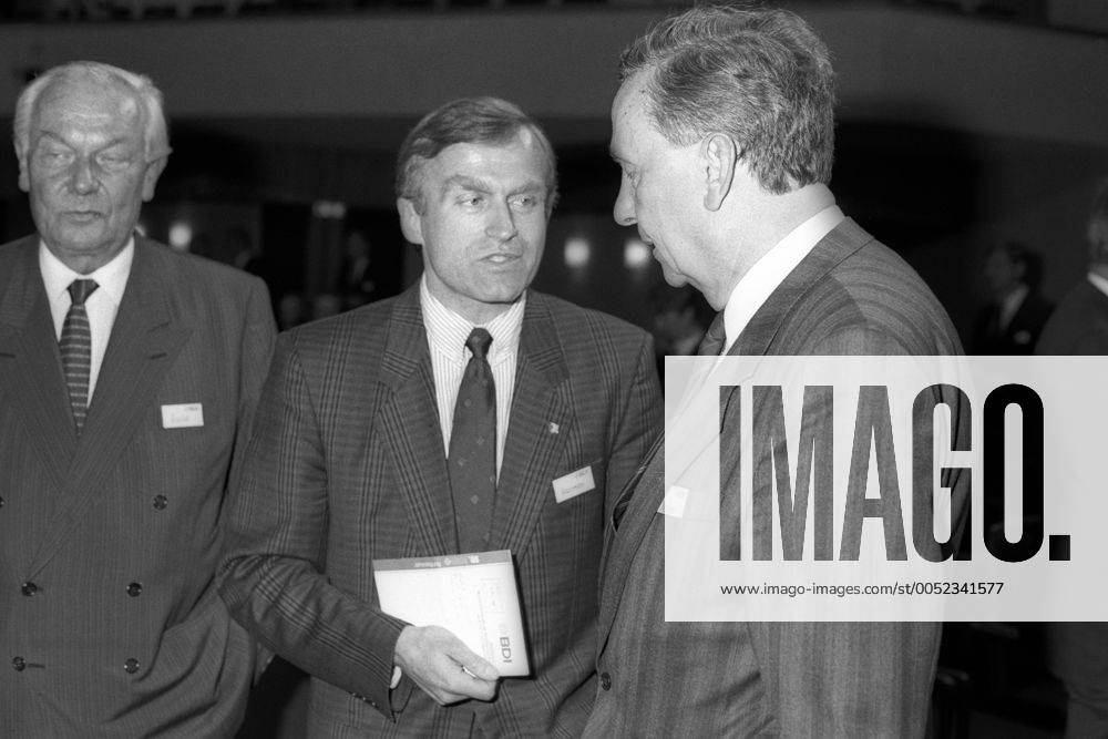 Dr. Karlheinz Kaske, Bundeswirtschaftsminister Helmut Haussmann und Tyll