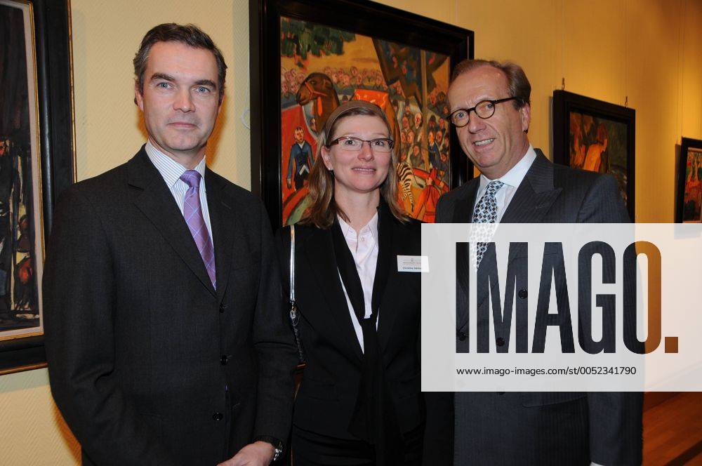 Philipp Herzog von Württemberg mit Christine Gärtner und Galerist ...