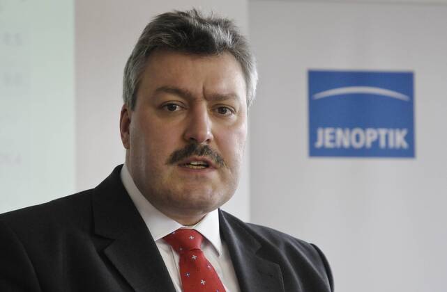 Dr. Michael Mertin (Vorstandsvorsitzender Jenoptik AG) anlässlich einer ...