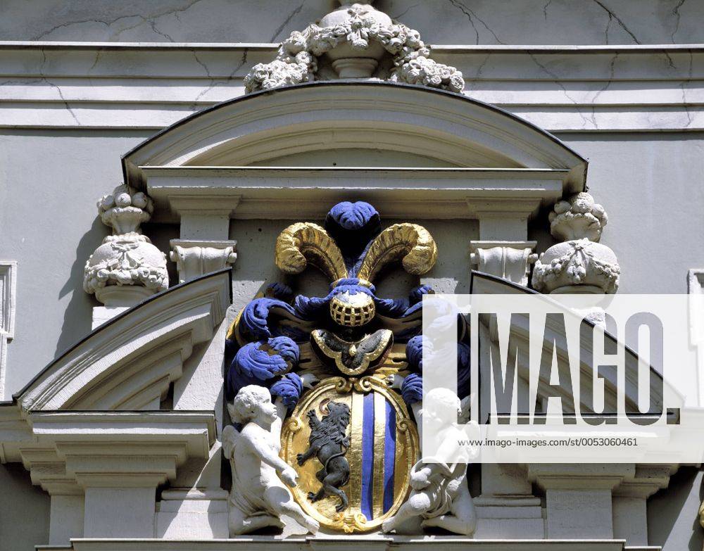 Das Leipziger Stadtwappen an der alten Handelsbörse, Naschmarkt ...