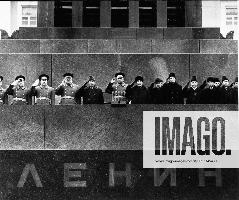 MARSHAL ANDREI GRECHKO, LEONID BRESHNEV and ALEXEI KOSSYGIN on the ...