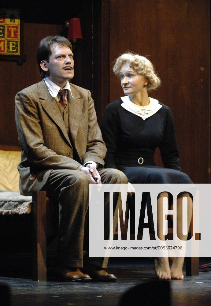 MOSCOW, RUSSIA. Actors Dmitry Shcherbina and Anna Yakunina appear in a ...