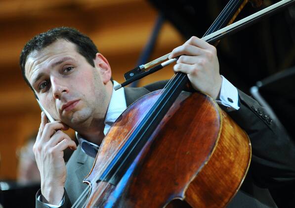 ITAR-TASS 26: MOSCOW, RUSSIA. Cellist Boris Andrianov and Denis ...