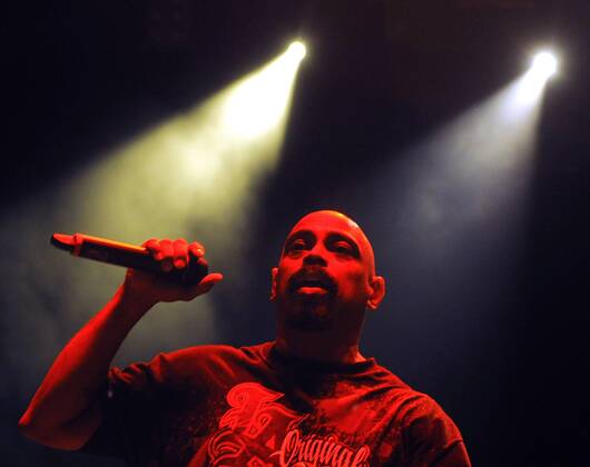 Rapper Sen Dog of American Hip-hop band Cypress Hill at the concert in ...