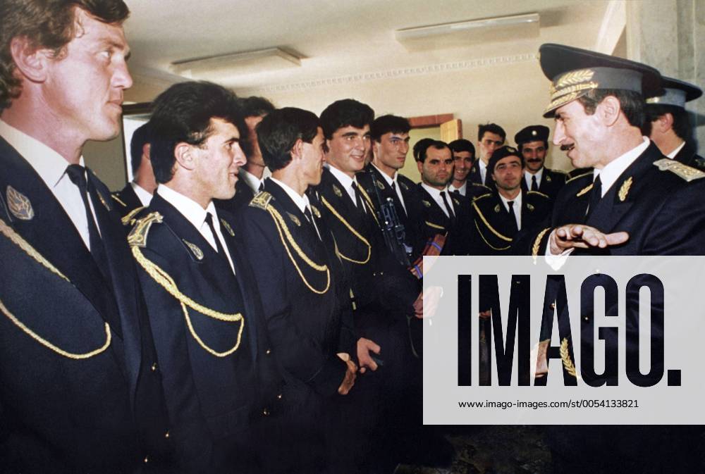 Grozny. President of Chechnya Dzhokhar Dudayev congratulates on the day ...