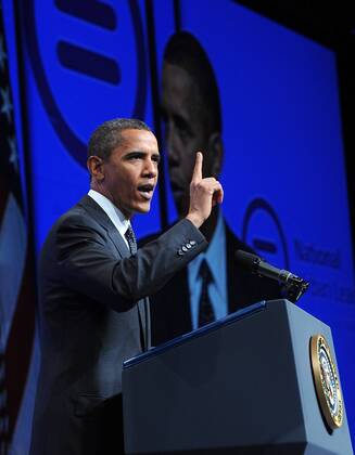 U.S. President Barack Obama delivers an education reform speech at the ...