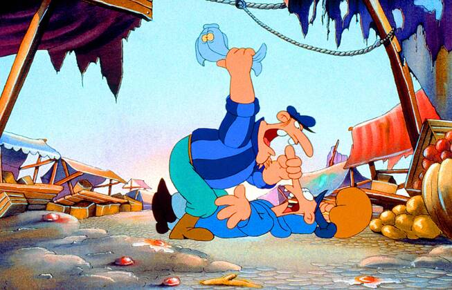 KPA56802 WERNER - BEINHART! D 1990 Gerhard Hahn, Niki List Szene mit ...