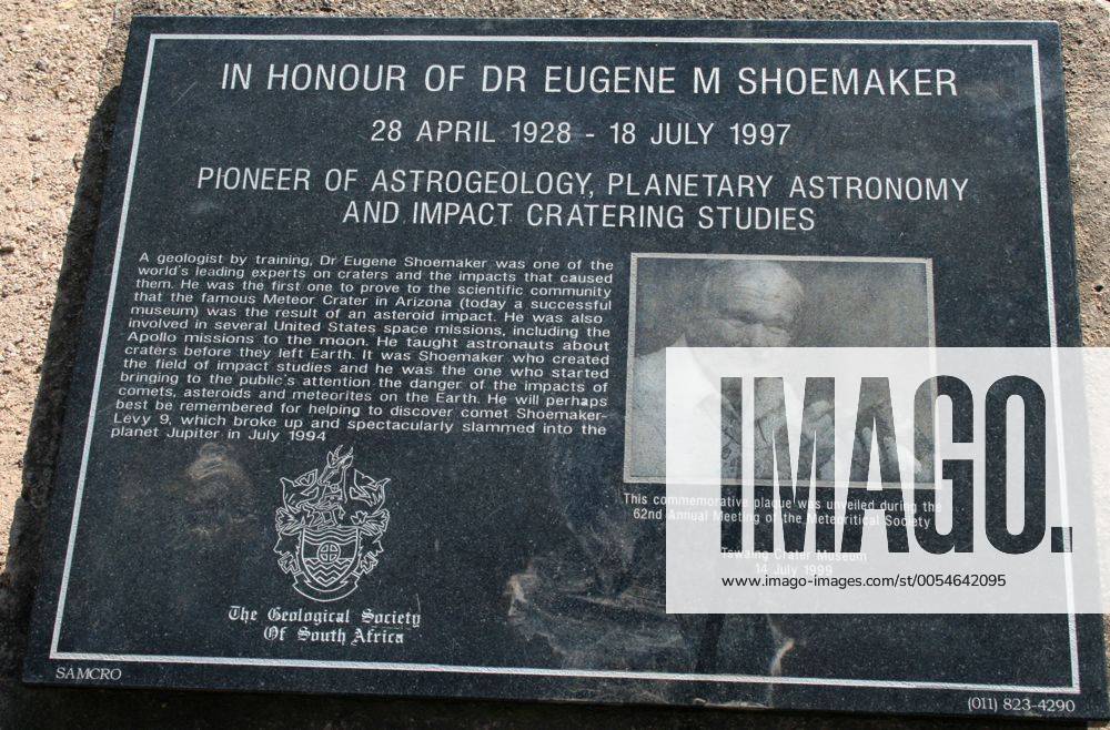Dr Eugene M Shoemaker memorial at Tswaing Crater, Pretoria, South Africa